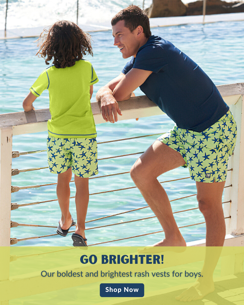 Matching Beachwear for Fathers & Sons